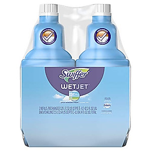 Swiffer WetJet Floor and Hardwood Multi-Surface Cleaner Solution Refills, Open Window Fresh Scent, 1.25L (Pack of 2)