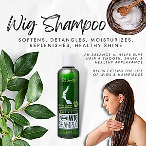 AllDay Synthetic Wig Spray (8 oz) & Wig Shampoo (8 oz) Bundle | Cleanse, Extend, Revitalize, Refresh, Soften, Hydrate, Detangle Wigs & Hairpieces | Grape Scent