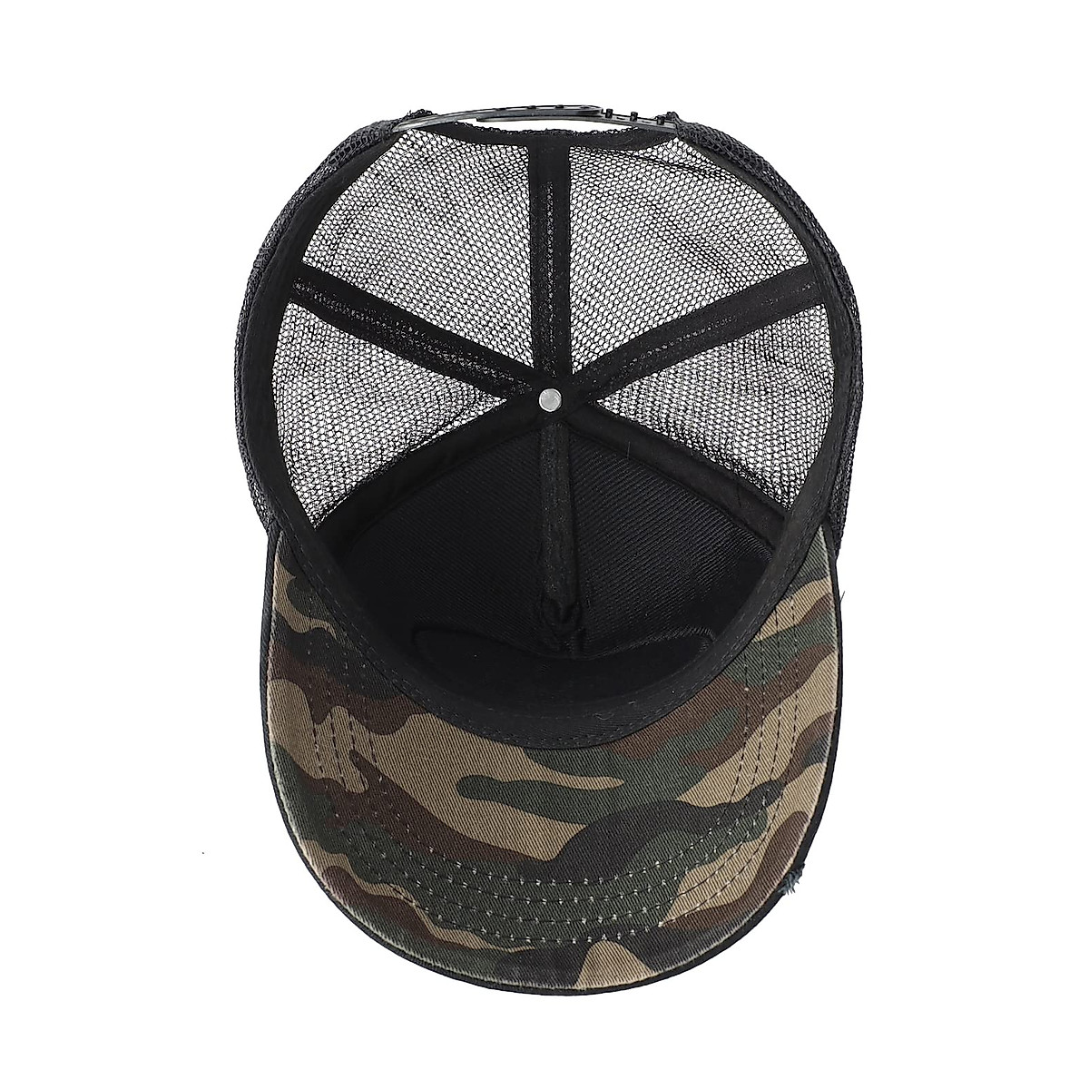 Home Prefer Men's Vintage Mesh Trucker Hat Outdoor Sport Summer Baseball Cap (Black New)