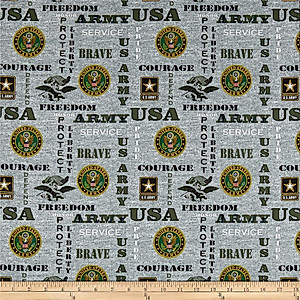Military Army Heather Allover Multi, Fabric by the Yard