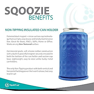 Sqoozie Non-Tipping Insulated Boat Can Holder (Island Blue, Standard)