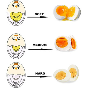 Egg Timer Sensitive Hard & Soft Boiled Color Changing Indicator Tells When Eggs are Ready (Yellow 2pcs)