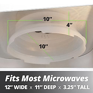 HOVER COVER Magnetic Microwave Cover for Food | Clear Microwave Splatter Cover | Microwave Plate Cover with Steam Vents | Food Grade Dish Cover | BPA-Free | Dishwasher Safe | Black Collapsible
