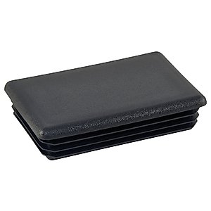 Caplugs Plastic Plug for Rectangular Tubing. RER-2X3-10-14, PE-LD, Hole Width 2" Hole Length 3" Wall Thickness 10-14 Ga. (.134-.083)", Black (Pack of 10)
