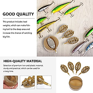 1 Set Inline Method Feeders Set Carp Fishing Tackle Fishing Accessories with 4 Sinkers Carp Fishing for Bait Holder Tool