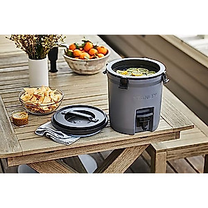 Stanley Adventure Water Jug, 2 Gallon Camping Water Container with Spigot, Leakproof BPA-Free Beverage Cooler with Double Wall Foam, Charcoal, Outdoor and Camping Essentials