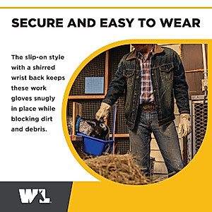 Wells Lamont mens 1130 Work Gloves, White, Large Pack of 1 US