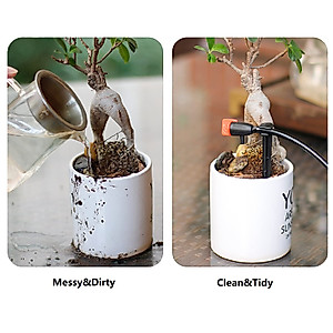 Yulaiyoen Garden Irrigation Dripper, 30 Pack Adjustable Drip Emitters Garden Succulent Watering Dripper Sprinkler for 4mm/7mm Hose for Home Succulents Plants Lawn Flower Irrigation System