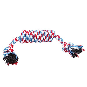ShanLily Dog Rope Toys Dog Toys, Dog Toy for Medium to Large Breed, Dental Cleaning Chew Toys, Dog Tug Toy for Boredom, Dog Grinding Teeth, Dog Rope Toy for Chewers,Blue, White and Red
