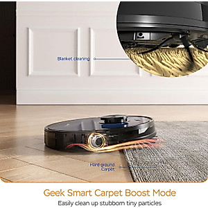 Geek Smart Robot Vacuum Cleaner and Mop L7, LDS Navigation, Wi-Fi Connected APP, Selective Room Cleaning, MAX 2700 PA Suction, Blue Ideal for Pets and Larger Home