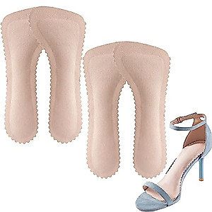 2 Pairs High Heel Inserts Women, ¾ Adhesive Cushioning Insoles, Sockless Shoe Insoles Anti-Slip, Invisible High Heel Relief Insoles for Sandals Flats Pump Dress Shoes Boots