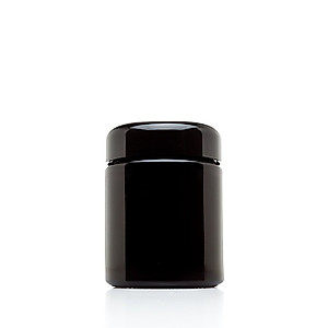 Infinity Jars 50 Ml (1.7 fl oz) Tall Black Ultraviolet Glass Screwtop Jar 3-Pack