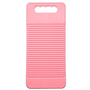 Cabilock Washing Clothes Board Laundry Washboard: Pink Non Slip Thicken Laundry Cleaning Board Hand Manual Clothes Washing Tool for Home School 44×24cm
