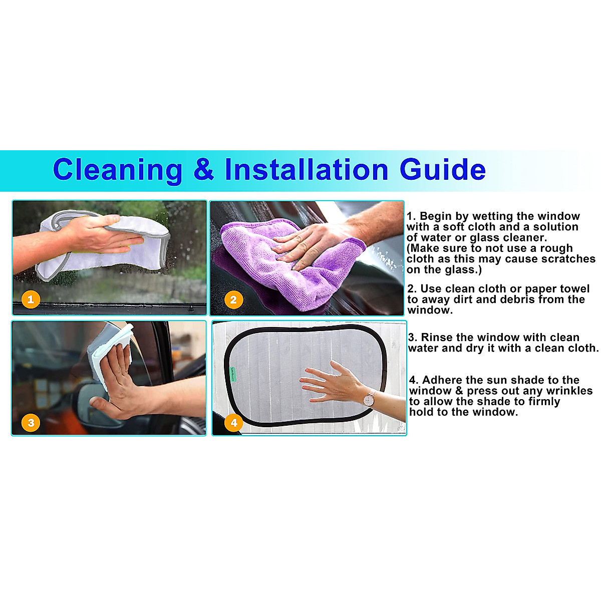 Little Chicks Static Cling Car Window Shades UPF 50+ Sun Protection - 2 Pack - Model CK103