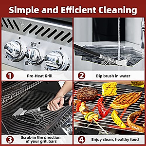 Ceekan Grill Brush for Outdoor Grill, BBQ Brush for Grill Cleaning, 18" Grill Cleaner Brush and Scraper for Gas/Porcelain/Charbroil Grates, Smoker Grill Accessories Tool- Gifts for Men Dad Boyfriend