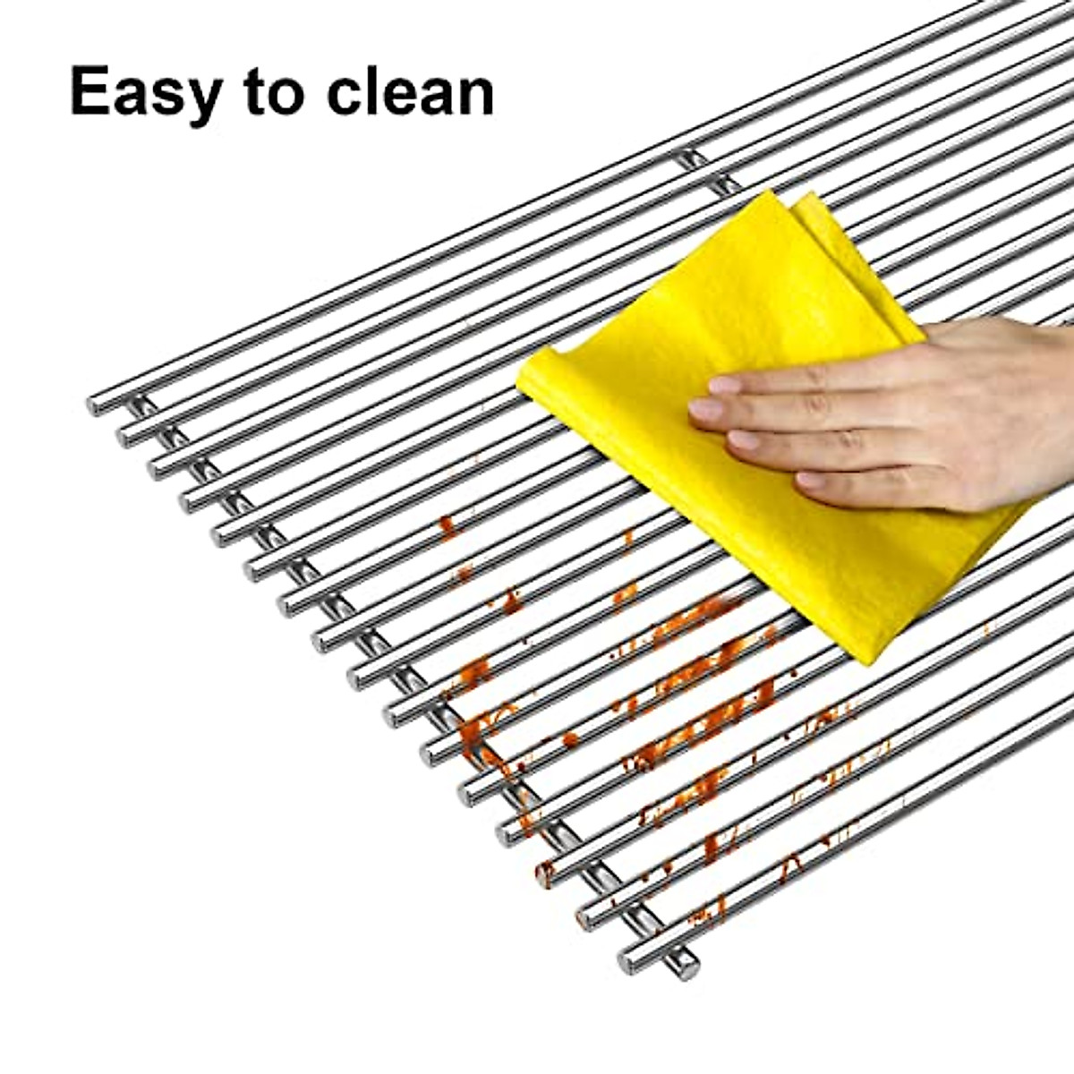 SafBbcue 66802 Genesis II Grates Replacement Parts for Weber Genesis II E-310 E-315 E-325 E-330 E-335 S-310 S-335 SE-310 SE-335 66095 Grill Grids -Stainless Steel