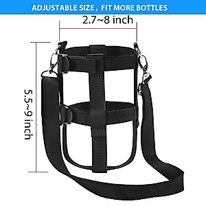 QICAIPO Water Bottle Holder with Strap And Paracord Handle, Crossbody Water Bottle Carrier Sling Bag For 40oz 64oz Jugs
