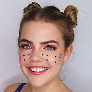 3 Pack - Green, Rainbow & Silver Holographic Leaf Glitter - Solvent Resistant & Cosmetic Grade - Face Body Nails Resin Arts & Crafts, Tumblers, Bath Bombs, Resin - Weed Pot Marijuana Leaf