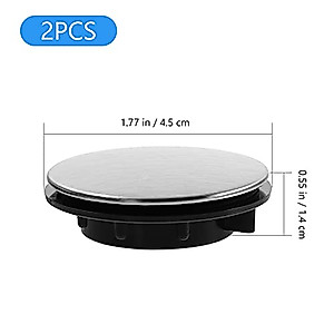 NUOBESTY Sink Tap Hole Cover, Kitchen Faucet Hole Cover, Stainless Steel Plate Stopper Cover Blanking Metal Plug Soap Dispenser Cover for Kitchen Bathroom 2pcs