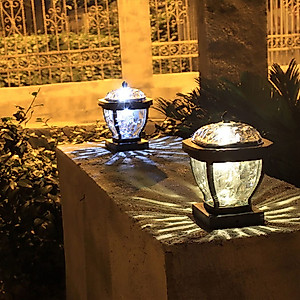 Solar Light Courtyard Villa Home Post Cap Light Waterproof Super Bright Garden Outdoor Pillar Light