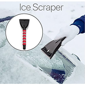 26" Snow Brush and Ice Scraper Windshield, Snow Removal Tool Car Brush with Ergonomic Comfortable Foam Grip for Car, Trucks, SUVs