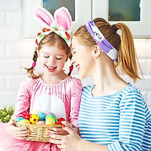 Giegxin 21 Pcs Holiday Headbands Bulk for Women Mother&#039;s Day Headbands Mother Pink Heart Elastic Wide Hair Wrap Assorted Styles Hair Accessories for Yoga Running Workout Party