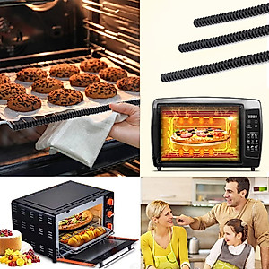 3 Pack BESEGO Oven Rack Shields, Heat Resistant Silicone Oven Rack Cover Prevent Hand & Arm against Burns, Scars & Injuries - 14 Inches Long…