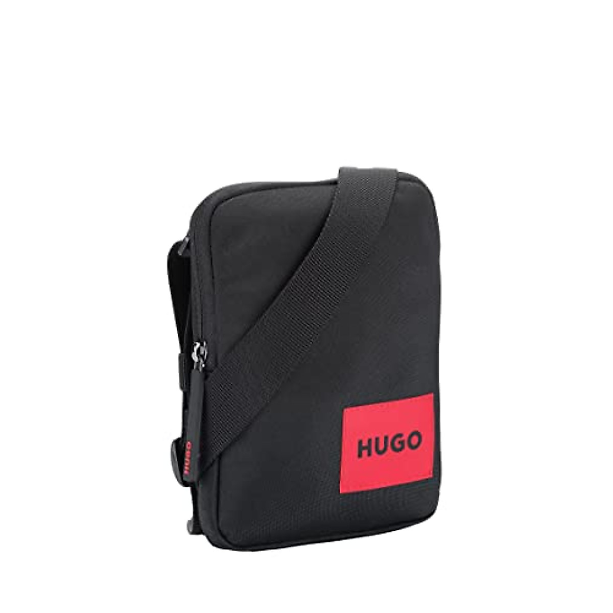 HUGO Men's ethon Nylon Mini Crossbody Bag, Black Fog, One Size