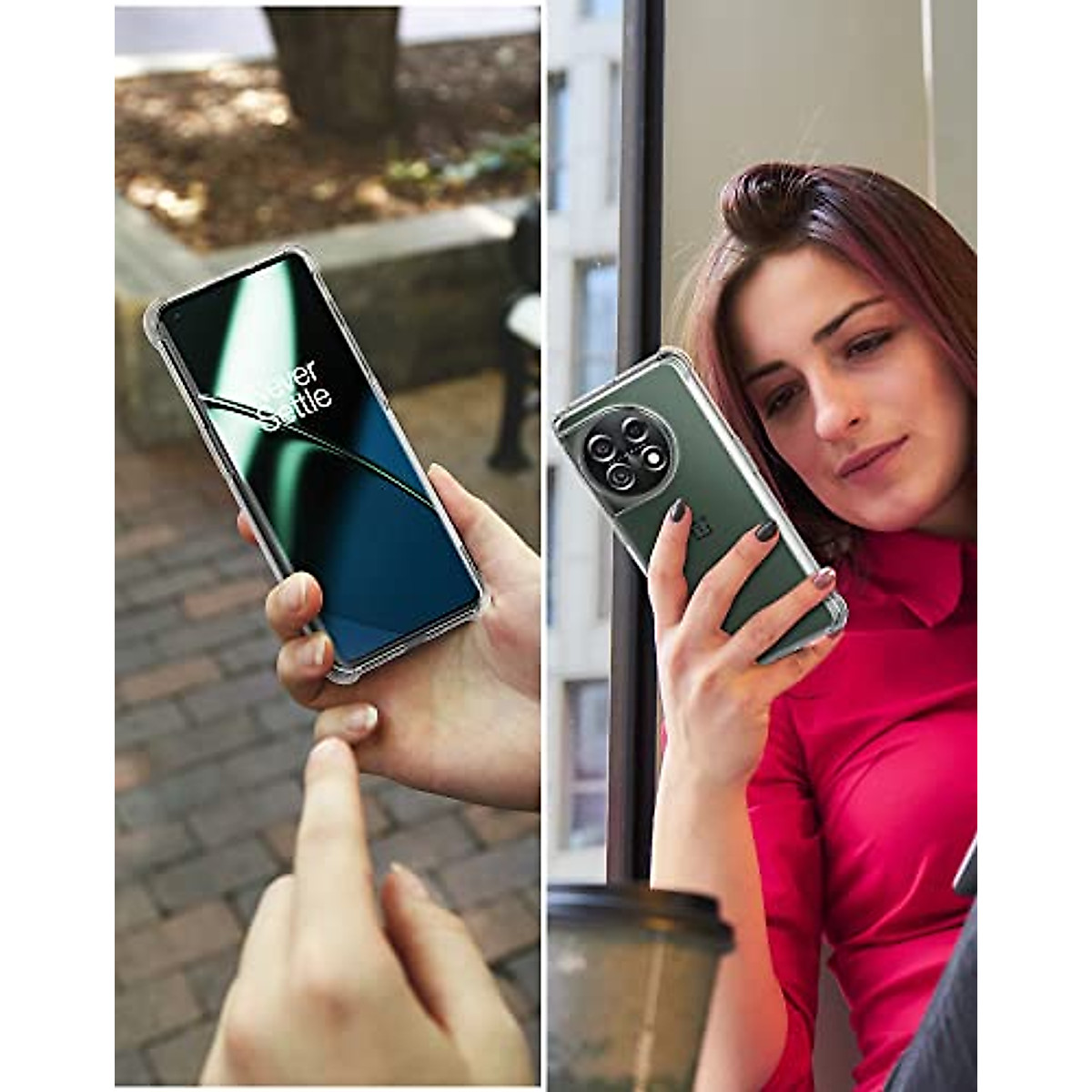 Foluu for OnePlus 11 Case, for OnePlus 11 Phone Case Clear, Scratch Resistant Reinforced Corners TPU Rubber Soft Skin Silicone Protective Case Cover for OnePlus 11 2023 (Crystal Clear)