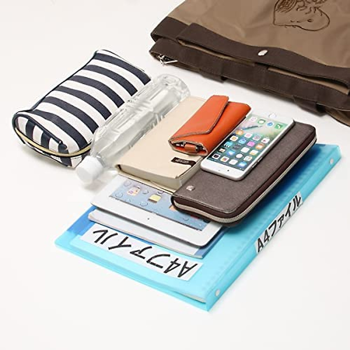 Y'saccs(イザック) Isaac Snoopy Women's Double Tape Tote Bag, Size M, Purple (70)