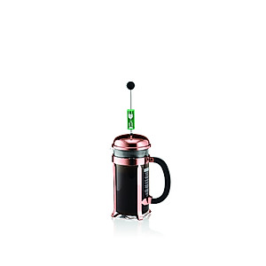 Bodum Chambord 8 Cup French Press Coffee Maker, Copper, 1.0 l, 34 oz, Pavina Glass Set, 2 Pieces