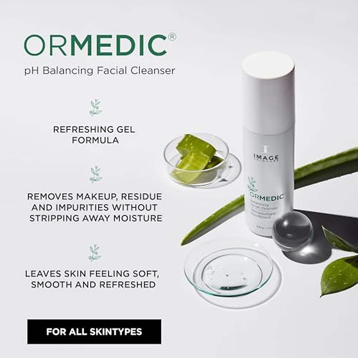 IMAGE Skincare Ormedic Balancing Facial Cleanser, Aloe Vera, 6 Fl Oz