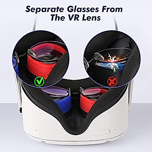 VR Lens Protector Ring Compatible with Oculus Quest 2/Quest 1 Lens Prevents Scratching of Glasses Lens Anti Scratch Rings