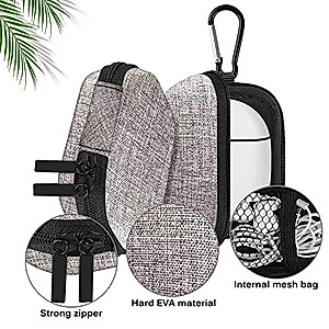Compatible for Google Pixel Buds Pro 2022 Case, [Portable] [Keychain] [Storage Bag] Hard Case for Google Pixel Buds Pro/Pixel Buds A-Series/Pixel Buds 2 Case (Grey)