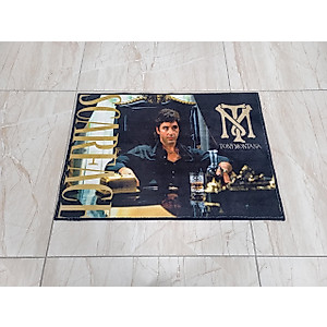 Scarface Rug, Tony Montana Rug, Fan Rug, Themed Rug, Custom Gift Unique, Home Decor, Area Rug, Gift for Him, Patterned Rug, Non Slip Rug rughouse34_313.5 (47”x70”)=120x180cm