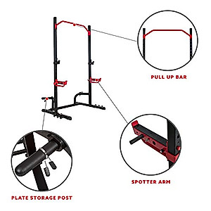 Sunny Health & Fitness Power Zone Squat Stand Power Rack Cage - SF-XF9931