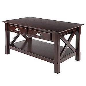 Winsome Xola 18 x 37 x 21-Inch Composite Wood Coffee Table, Cappuccino (40538)
