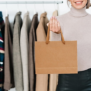 Moretoes 15pcs Gift Bags, Medium Gift Bags with Handles, 10.6"x 3.1"x 8.3" Heavy Duty Wrap Bags for Shopping, Small Business, Bridal Party, Wedding and Holiday