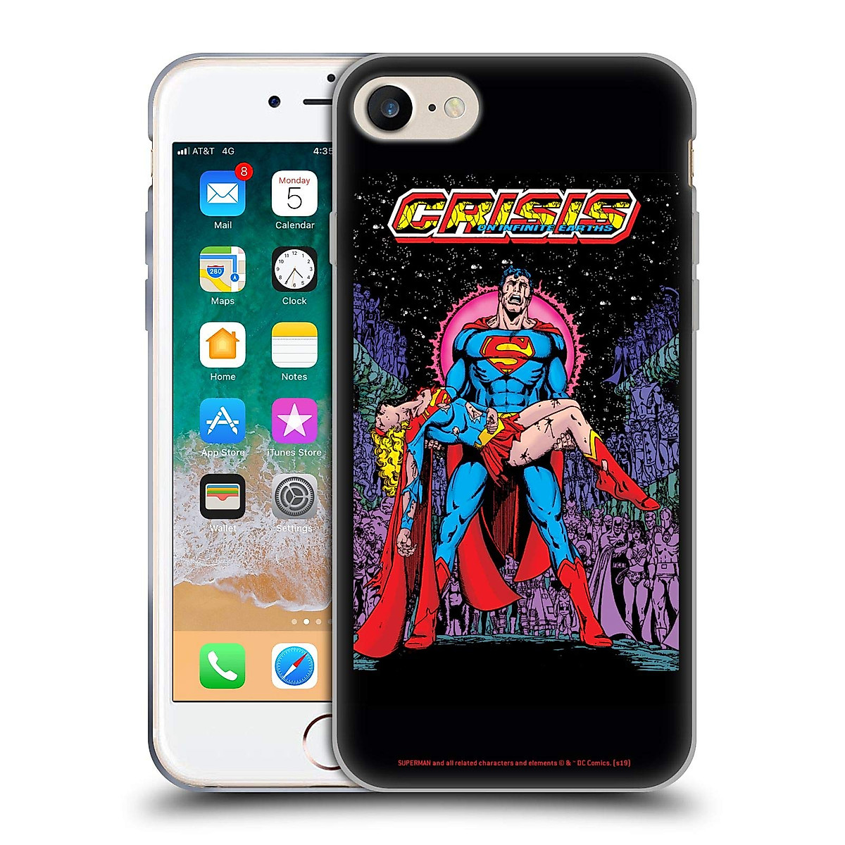 Head Case Designs Officially Licensed Superman DC Comics Supergirl Crisis on Infinite Earths Famous Comic Book Covers Soft Gel Case Compatible with Apple iPhone 7/8 / SE 2020 & 2022