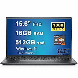 Dell Inspiron 15 3000 3525 Business Laptop 15.6" FHD 120Hz WVA Anti-Glare Narrow Border Display AMD Ryzen 5000 Series Octa-Core Ryzen 7 5825U 16GB RAM 512GB SSD HDMI MaxxAudio Win11Pro Carbon Black
