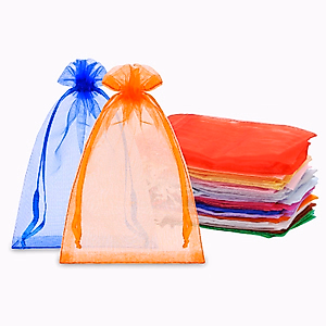 Kiiko 60PCS Organza Bags 4x6 Inches – Small Drawstring Packaging Mesh Bags for Wedding Favors, Jewelry, Gifts – 12 Assorted Colors, 5 of Each – Ideal for Party, Holiday, Special Occasions
