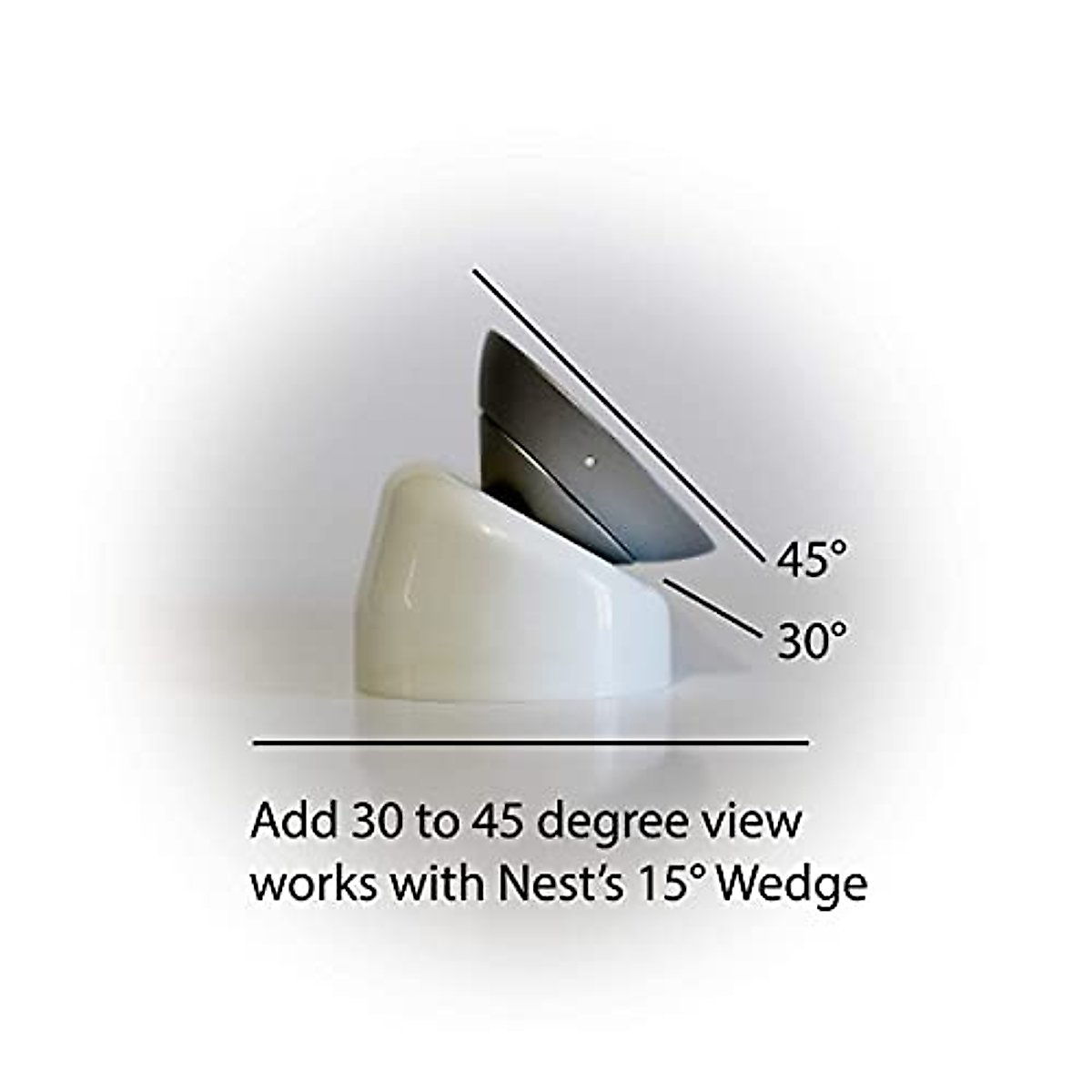 AirTech Home Automation Wedge Extender Kit Mount Compatible with Nest Hello 1st Generation, White Classic Pill Made for Nest Hello, Outdoor use.