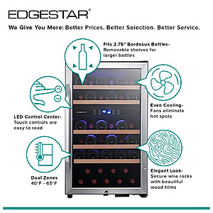 EdgeStar CWF380DZ 19 Inch Wide 38 Bottle Wine Cooler