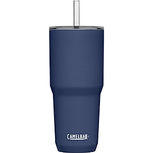 CamelBak Horizon Straw Tumbler, Insulated Stainless Steel, 30oz, Navy