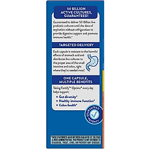 Nature's Way Fortify Optima Daily Probiotic for Men and Women, Supports Digestive, Immune, and Colon Health*, 30 Vegan Capsules