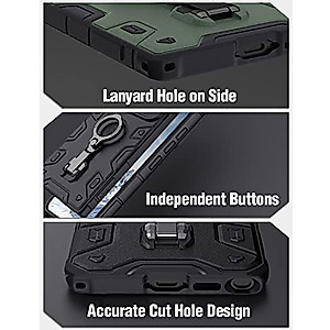 Nillkin for Samsung Galaxy S23 Ultra Case with Slide Camera Cover & Upgraded Kickstand, Mil-Grade Shockproof S23 Ultra Phone Case for Galaxy S23 Ultra Cases 6.8 Inch Black