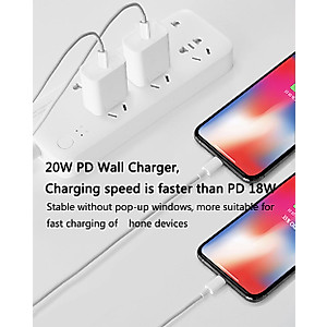 for hone14 13 12 11 Fast Charger Certified 20W PD USB C Wall Charger Block with Extra Long 6TF Type C to ightning Cable Compatible for Phone 14/14 Pro Max/13/13Pro Max/12/11Pro