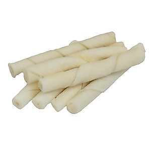 Lucky Premium Treats Plain Rawhide Sticks – All-Natural Rawhide Dog Treats for Extra Small Dogs, Gluten Free Premium Toy Breed Dog Treats (50 Chews)