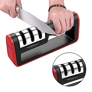 TSQ Professional Kitchen Knife Sharpener, Sharp and Practical, Tungsten Steel Blade, Diamond Grinding Wheel, Strong Effect, Detachable Grinding Head