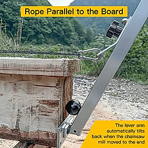 HOTYELL Chainsaw Mill Winch Kit for Chain Saw Milling - Efficient Chainsaw Accessories with Lever Arm, Perfectly Balances the Saw Mill, Easier and Smoother